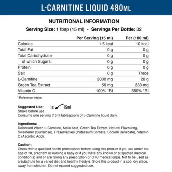 Applied L-Carnitine Liquid 3000 480ml (HALAL) Exp Jul 2027 – The ...